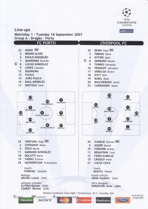 Liverpool in Europe - 2007/08 Champions League